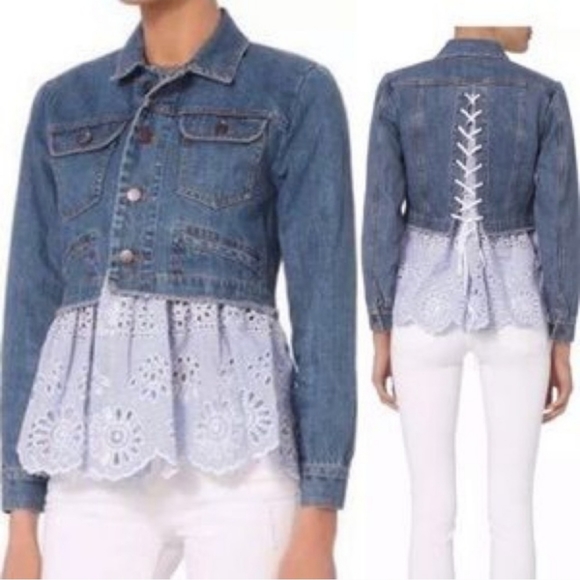 Sea New York | Jackets & Coats | Sea New York Denim Eyelet Trim Jacket ...